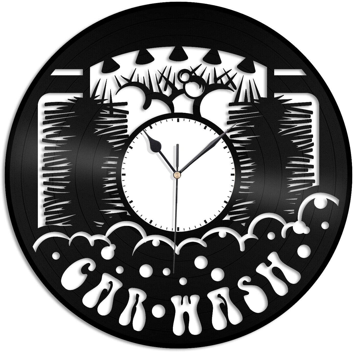 Car Wash Vinyl Wall Clock,Vinyl Record Clock Wall Art Unique Room ...