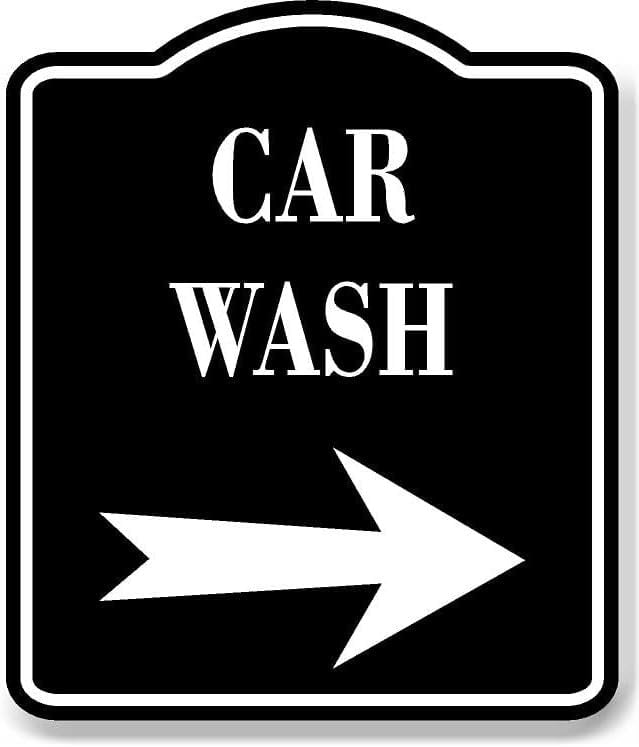 Car Washes Right Arrow BLACK Aluminum Composite Sign, 20"x24" - Walmart.com