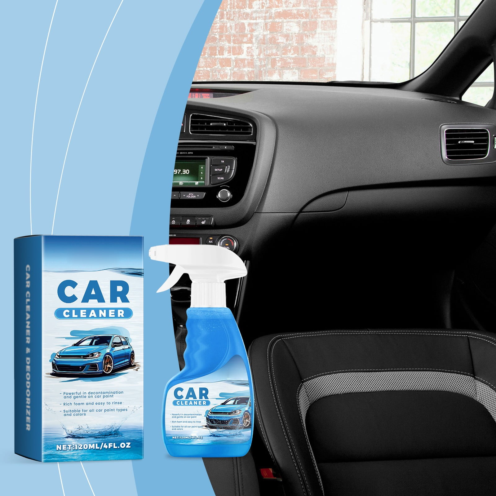 Car Washing Liquid Multi-functional Foam Seat Washing Liquid 120ml - Walmart.com
