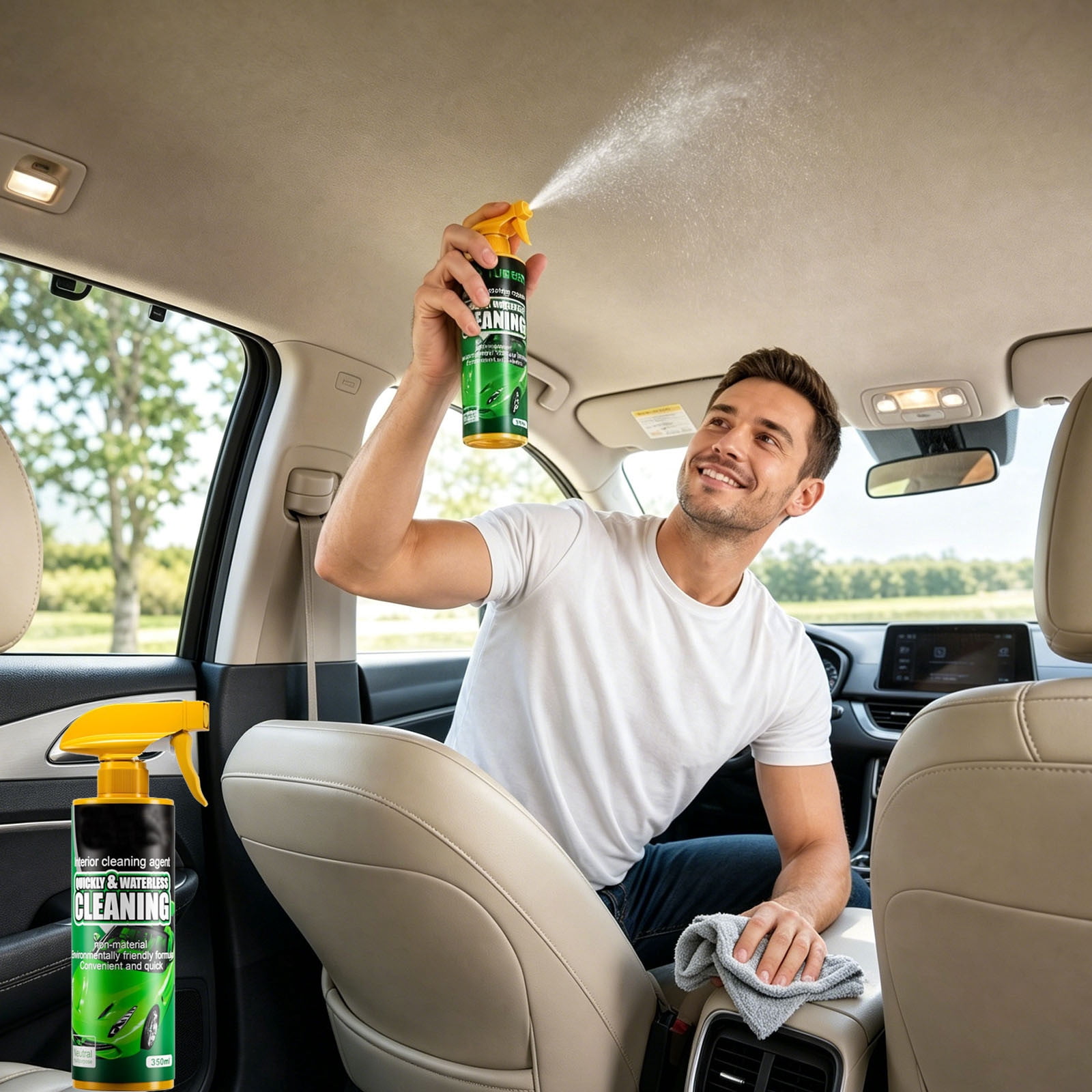 Car Water Remover Spray 350Ml Paint Glass Hard Water Stain Cleaner Deep ...
