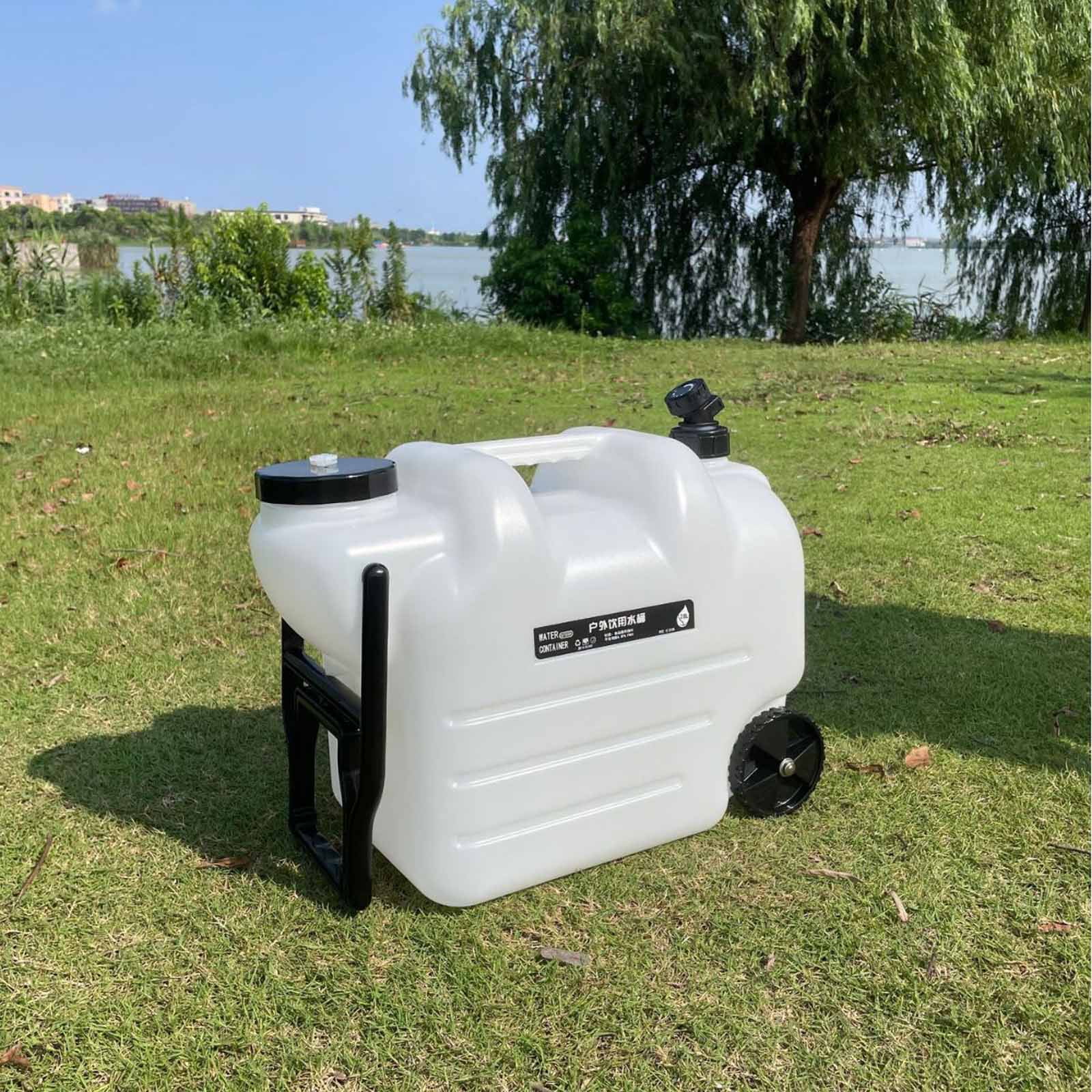 Car Water Storage Tank Outdoor Bucket, Portable Wheels Handle with ...