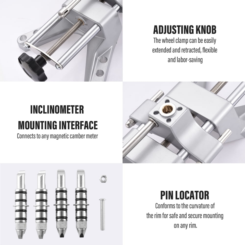 Car Wheel Alignment Tool Wheel Clamp Magnetic Adapter Precise Auto Wheel Rim Alignment Measuring ...