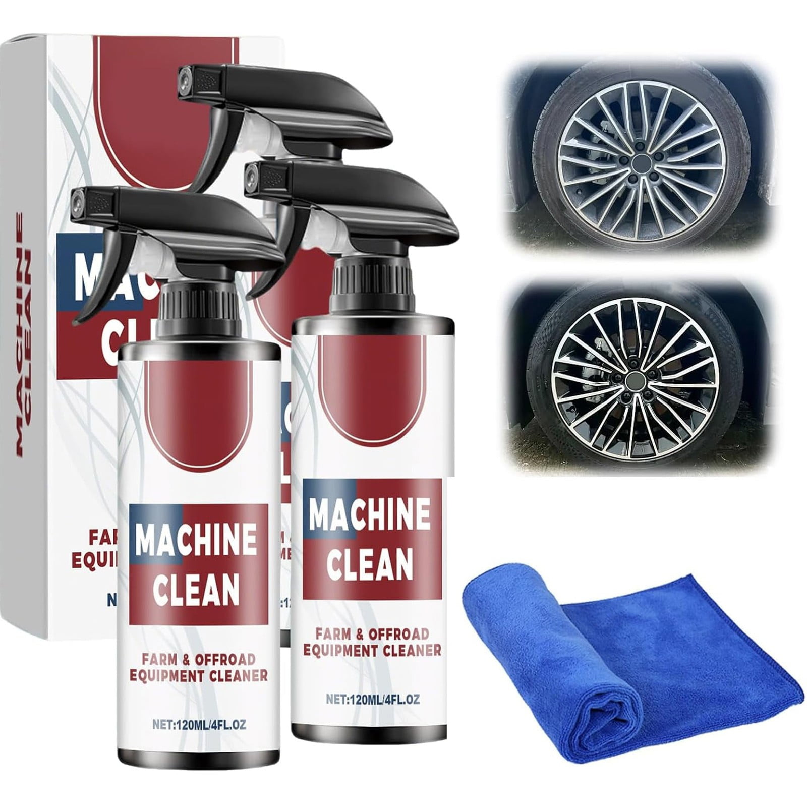 Car Wheel Cleaner Spray High-Density Foam 11.3cm 11.3Inch Wheel and ...