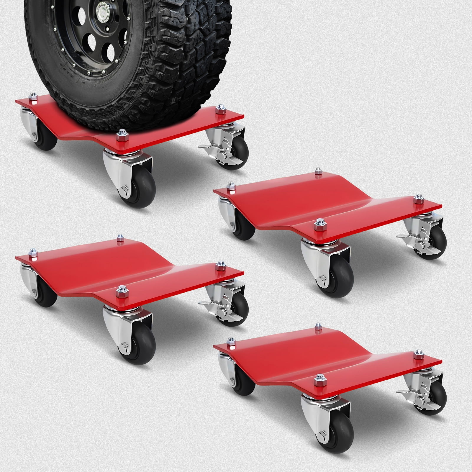 Car Wheel Dolly, 10000 LBS Capacity Car Dolly Set of 4, Heavy Duty ...