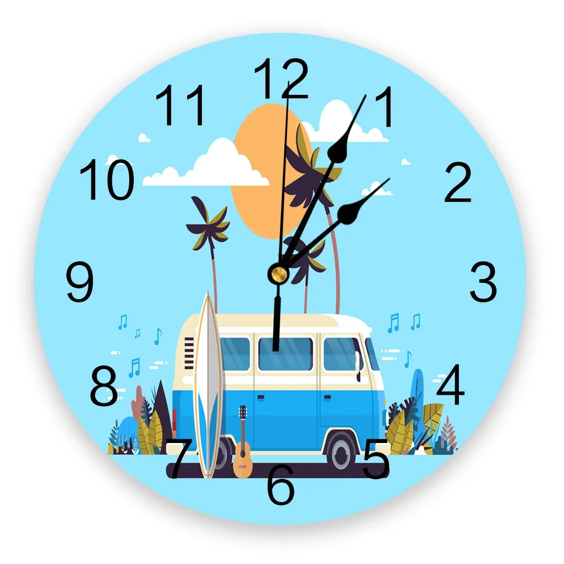 Car Wheel Vehicle Headlight Wall Clock Living Room Bedroom Wall Watch ...