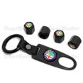 Car Wheels Tire Valve Dust Stem Air Cap Cover + Keychain Fit Alfa Romeo ...