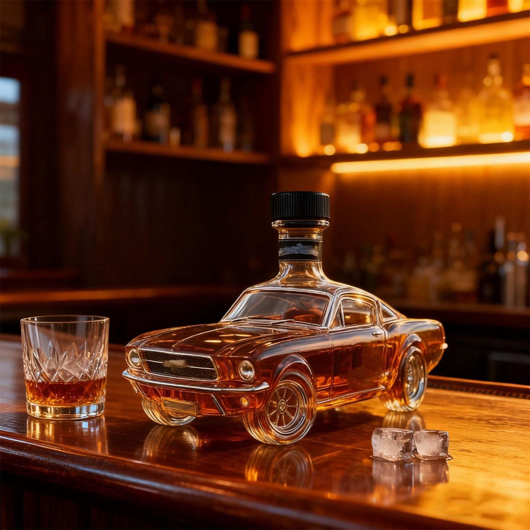Car Whisky bottle,Novel Glass Whiskey Decanter Set Whiskey Decanter ...