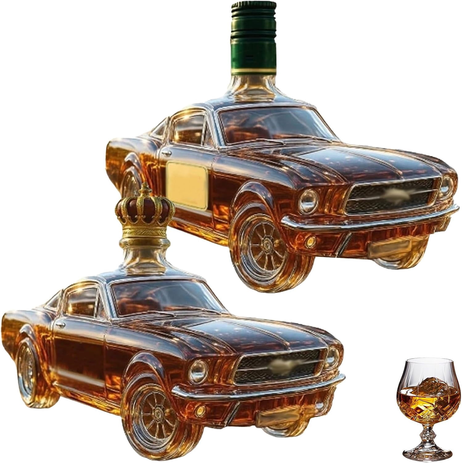 Car Whiskyflasche, Car Shape Shaped Novel Glass Whiskey Decanter Set ...