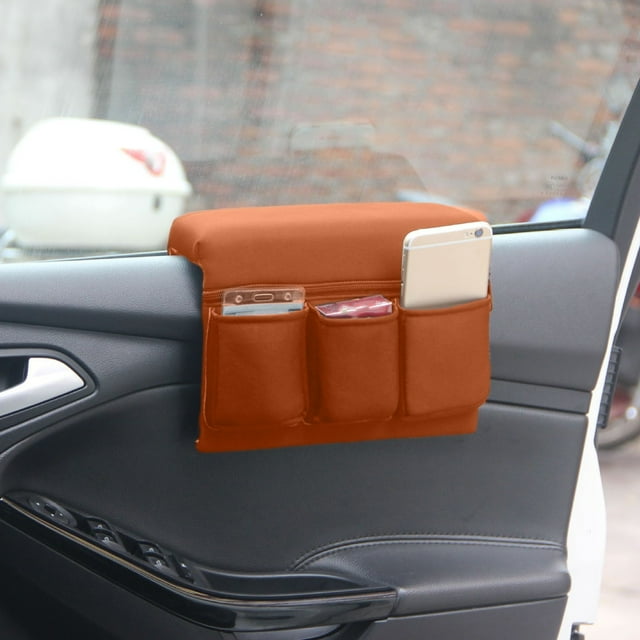 Car Window Armrest Storage Box | Multi-Functional Organizer | Leather ...