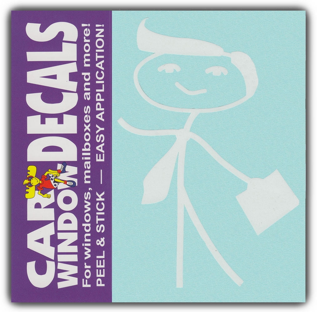 Car Window Decals: Father Man Dad Briefcase | Family Stick Figures ...