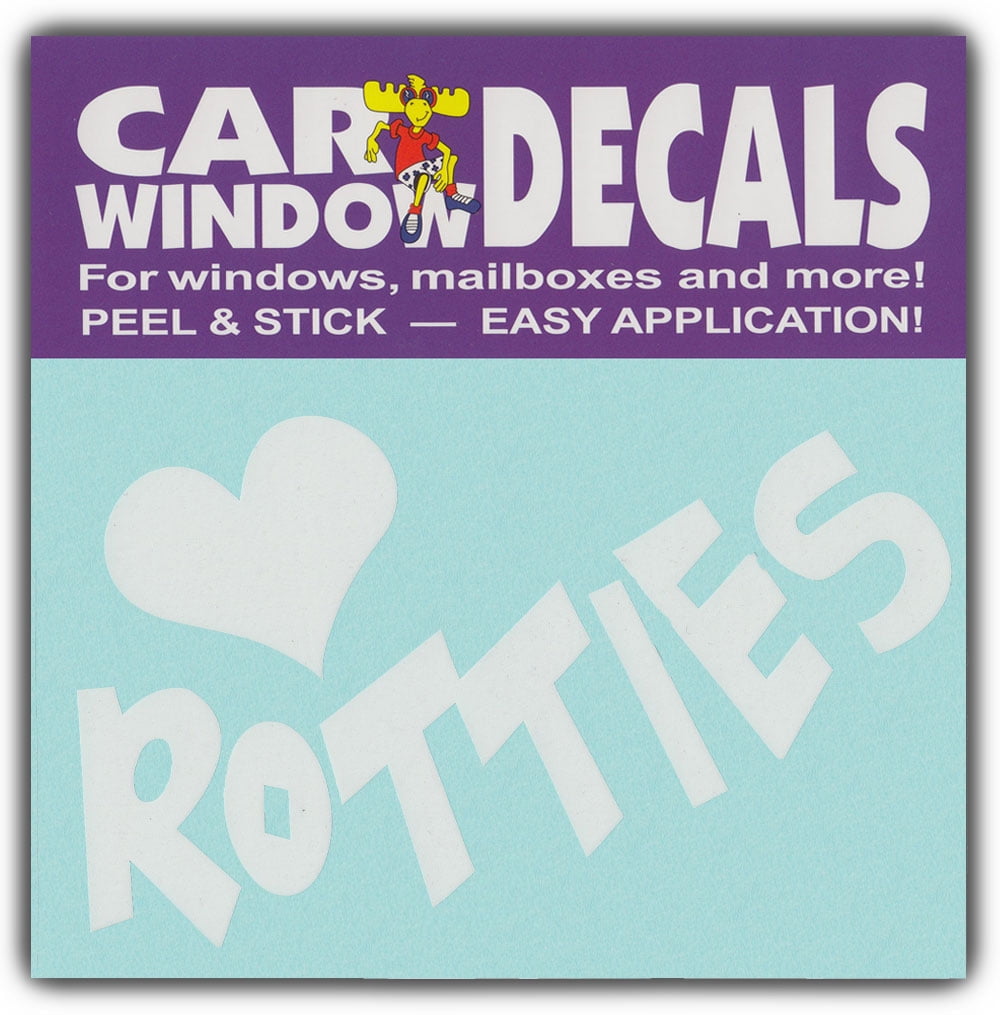 Car Window Decals: I Love Rotties | Rottweilers Dogs | Stickers Cars ...