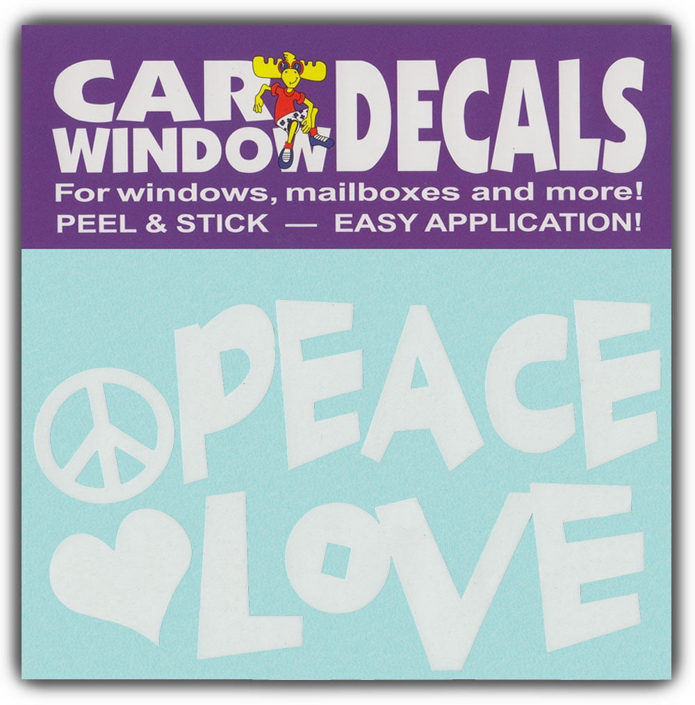 Car Window Decals: Peace Love | Peace Symbol and Heart | Stickers Cars ...