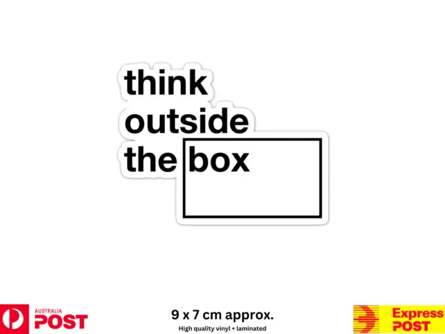 Car Window Gift Think Outside The Box Sticker Phone Decal Water Bottle ...