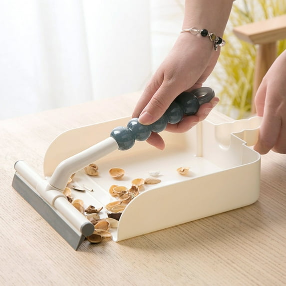 Car Window Glass Wiper & Dustpan Kit | Beige Plastic Scraper for ...