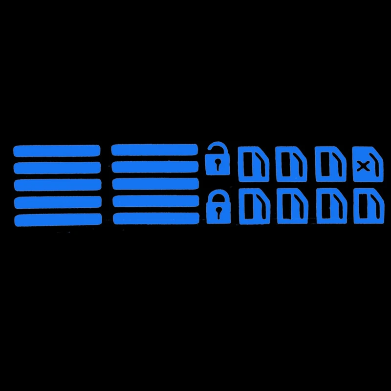 Car Window Lifter Luminous Switch Button Stickers Door Window Lift ...
