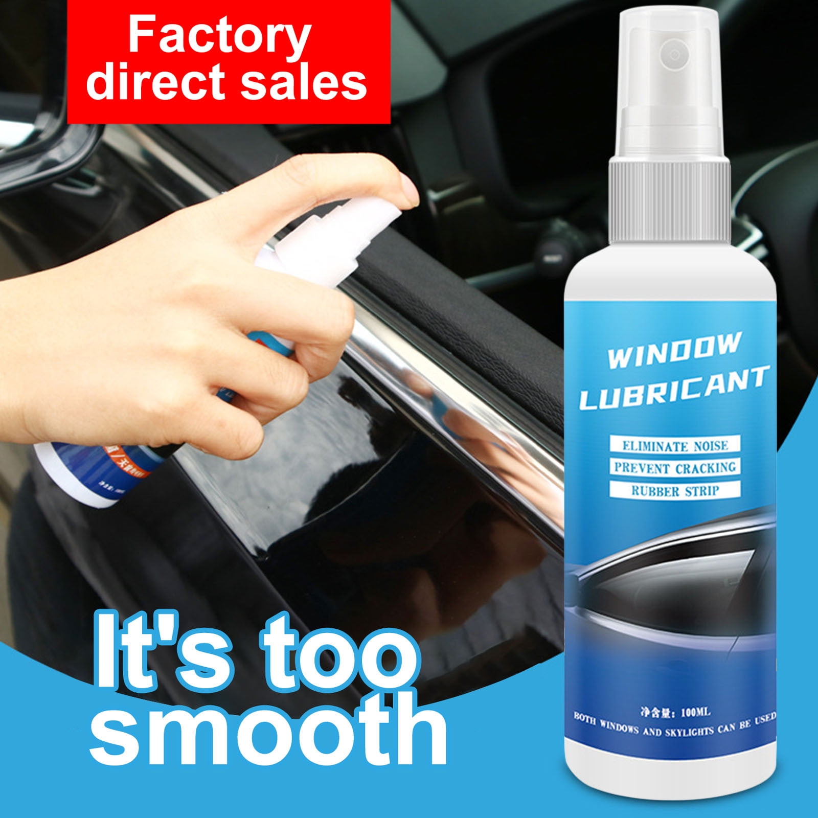Car Window Lubricant and Rubber Conditioner for Door Seals, Tracks ...