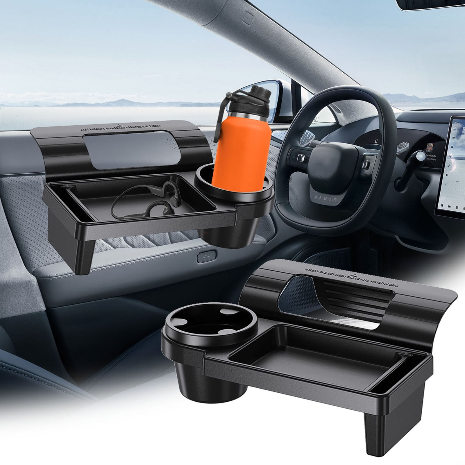 Car Window Multifunctional Storage Tray Organizer - Car Door Side ...