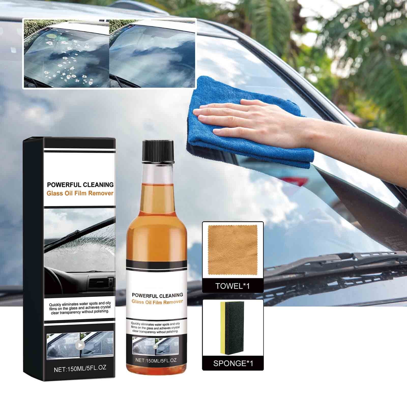 Car Window Oil Film Remover 150ml | Powerful Glass Cleaner for Stubborn ...