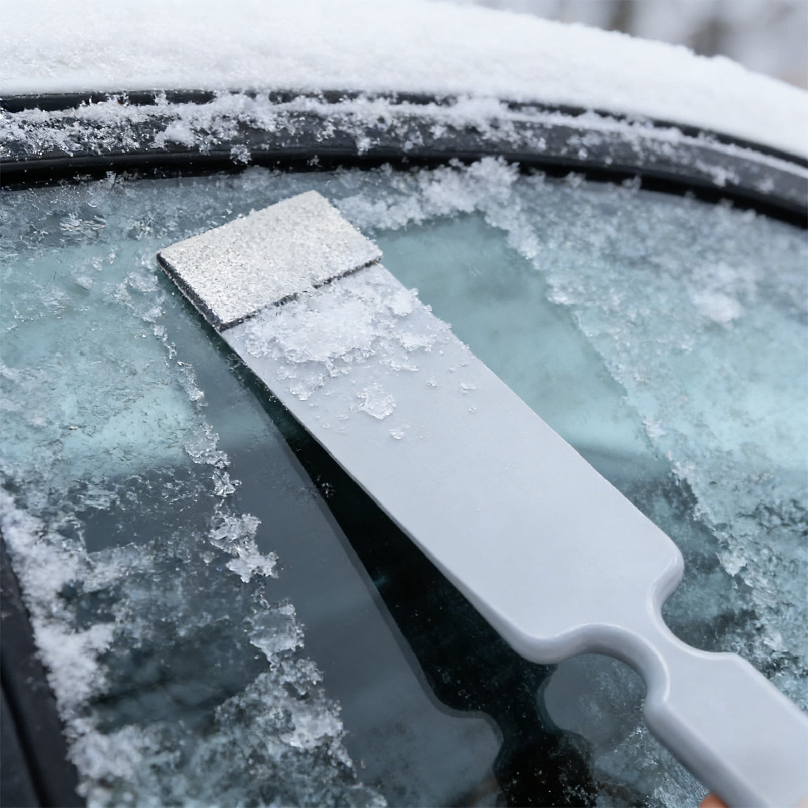 Car Window Plastic Squeegee & Snow Scraper - Flat Glass Tint Tool & Ice ...