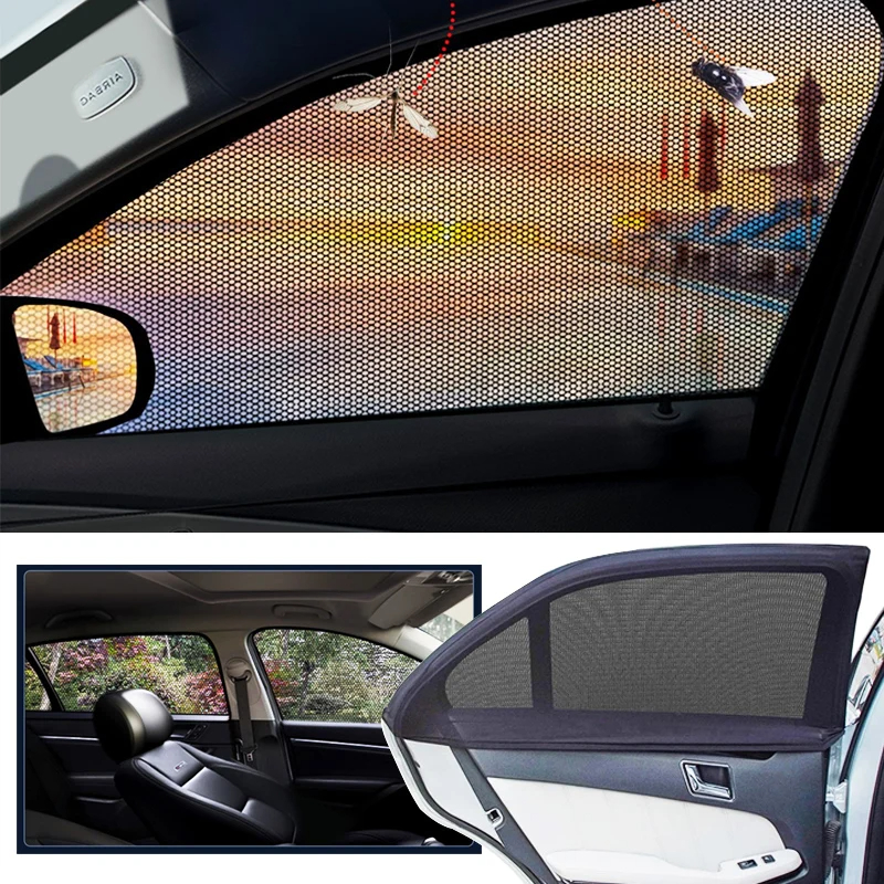 Car Window Screen Shades Protection From UV Bugs Mosquito Net ...