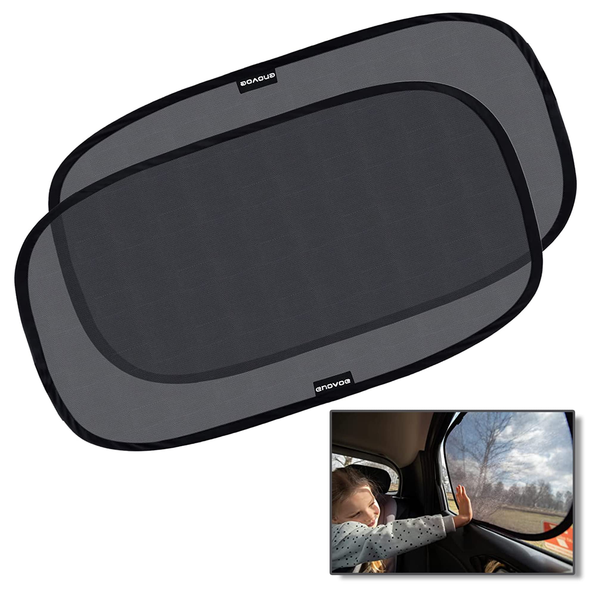 "Enovoe Car Window Shade, 2 Pack, XL 25""x 16"", UV and Glare ...