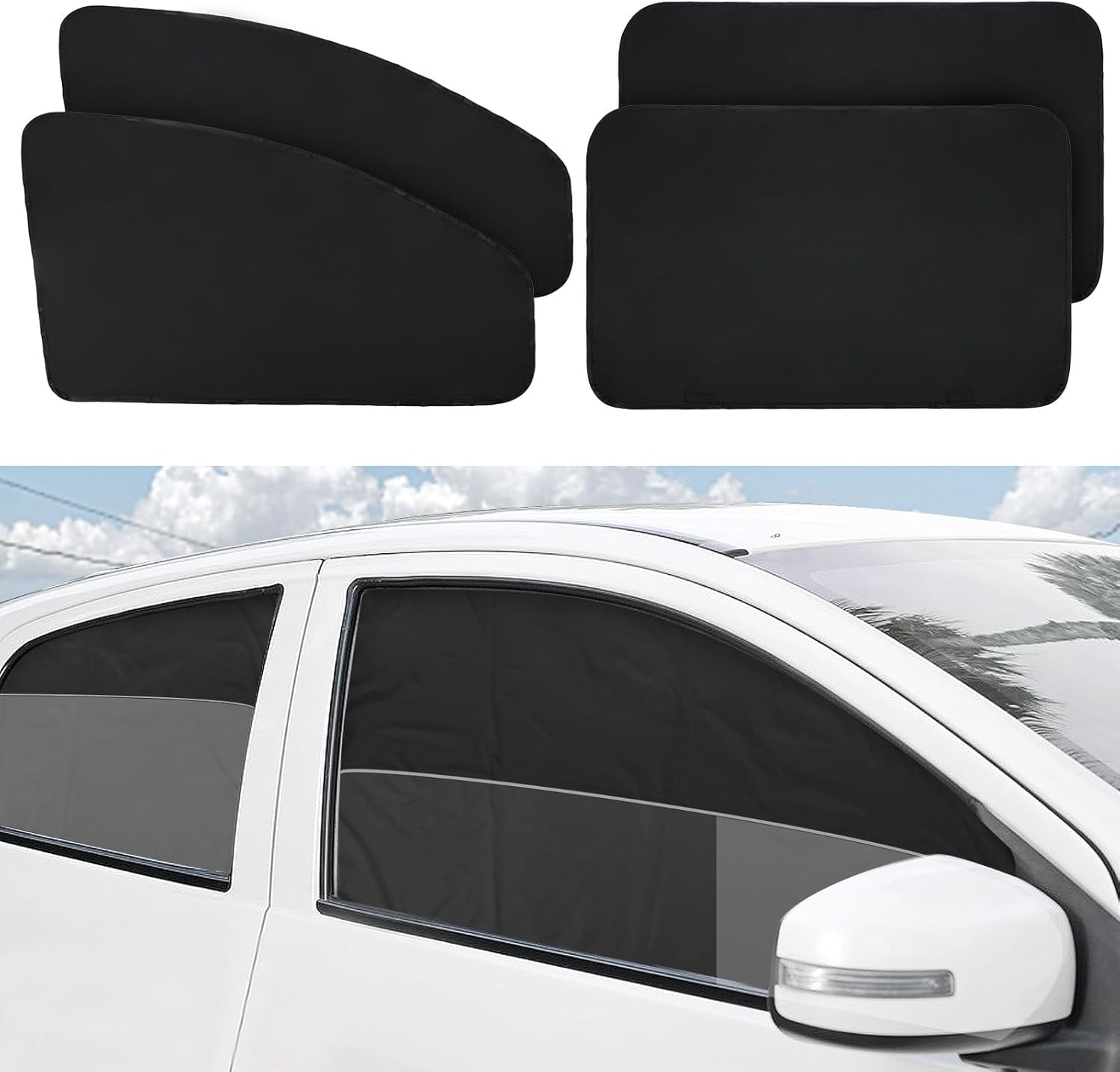 Car Window Shades, 4 Pack Privacy Curtains, Sun Shades for Baby, 100% ...