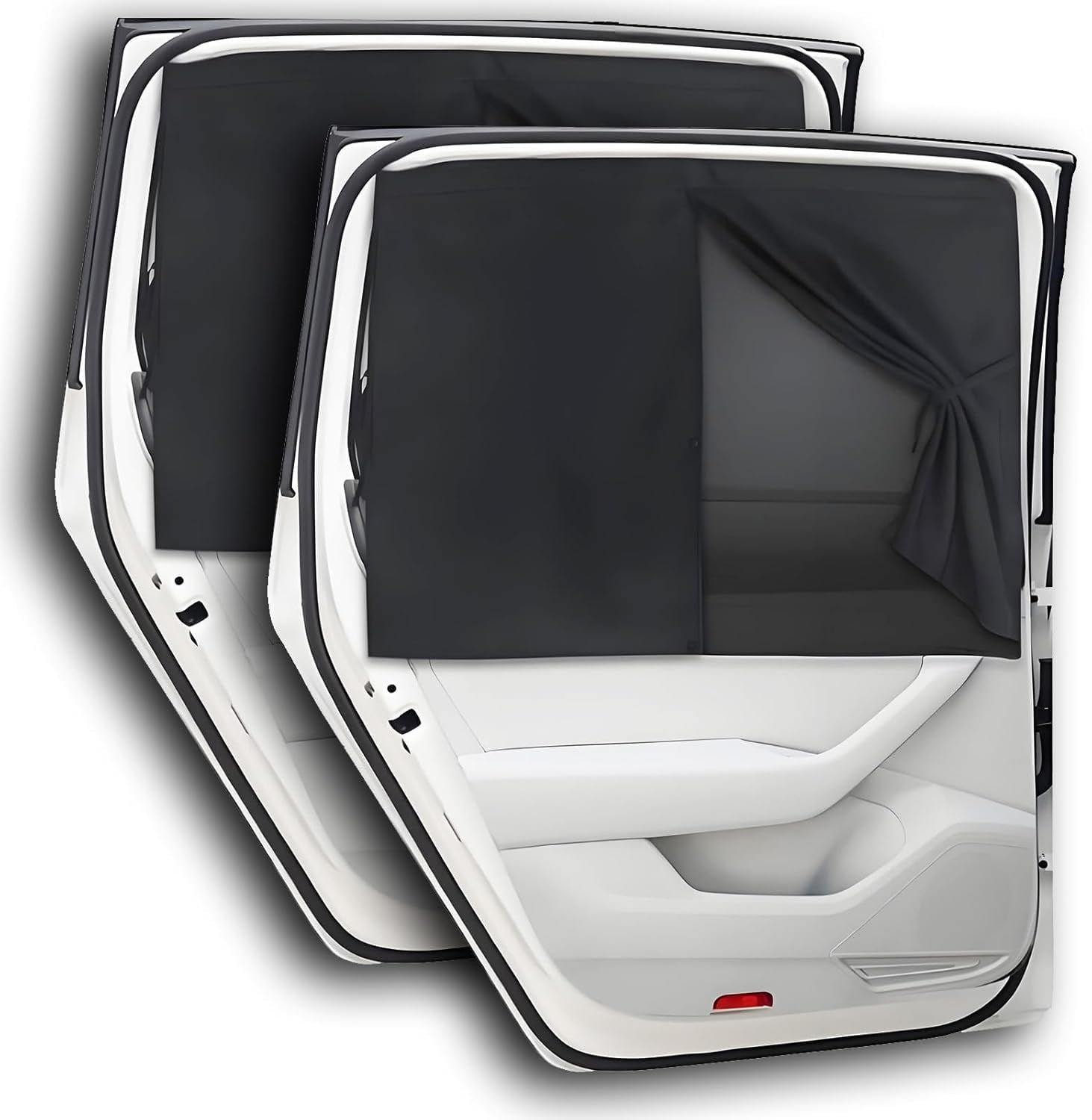 Car Window Shades, Side Window Sun Shade, 2 PCS Magnetic Double Layer ...