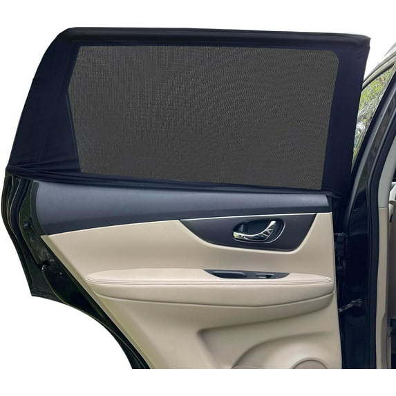 Car Window Sun Shade Cover -2 Pack Breathable Mesh Rear Side Window ...