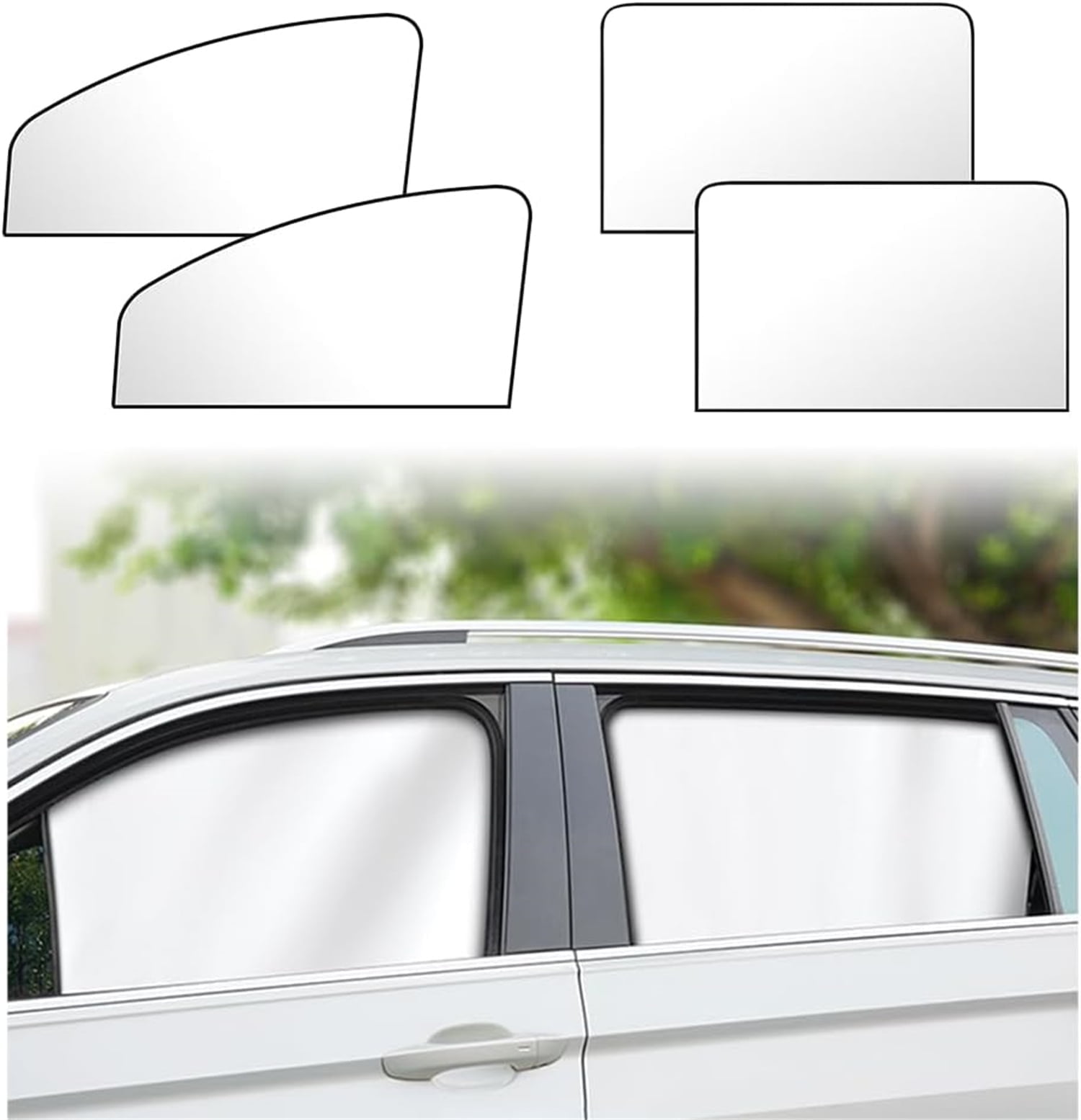 Car Window Sun Shades - 4 Pack Car Window Covers,Car Window Side Shades ...
