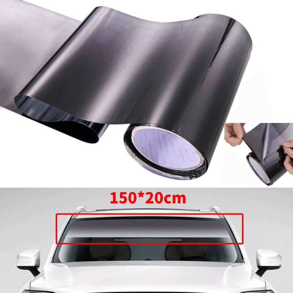 Car Window Sun Visor Strip Tint Film Front Windshield UV Shade Decal ...