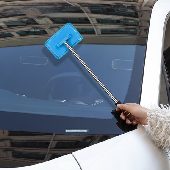 Car Window Telescopic Cleaning Brush - Microfiber Head Auto Glass ...