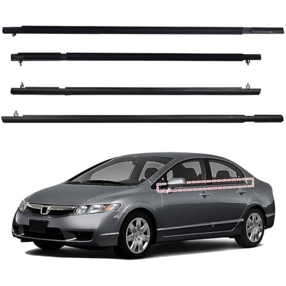 Car Window Weather Stripping Molding Trim Belt,Compatible with Honda ...