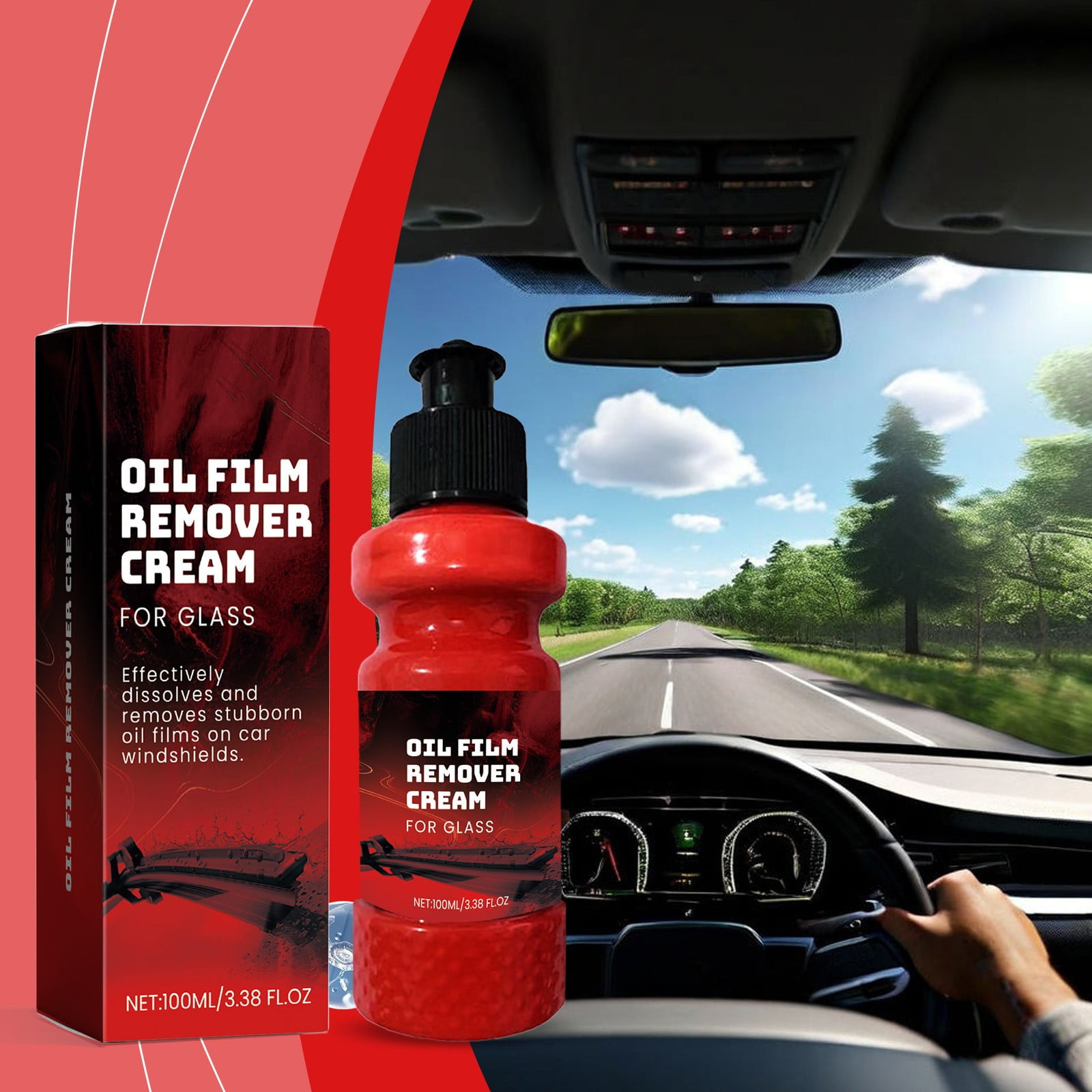 Car Windshield Cleaner Spray,Oil Film Remover & Water Spot Treatment ...