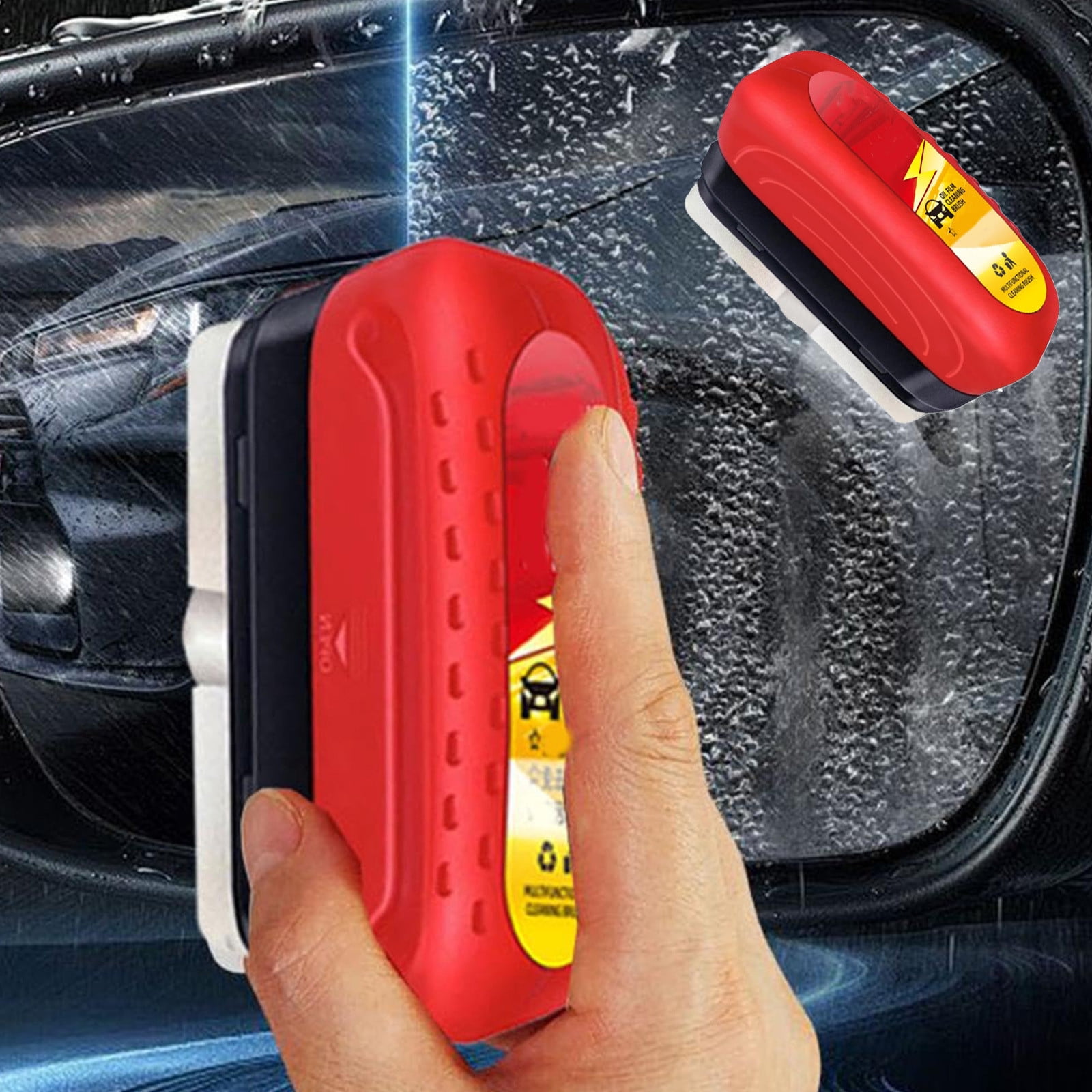 Car Windshield Cleaner Tool Clearance! Car Glass Oil Film Cleaner With ...