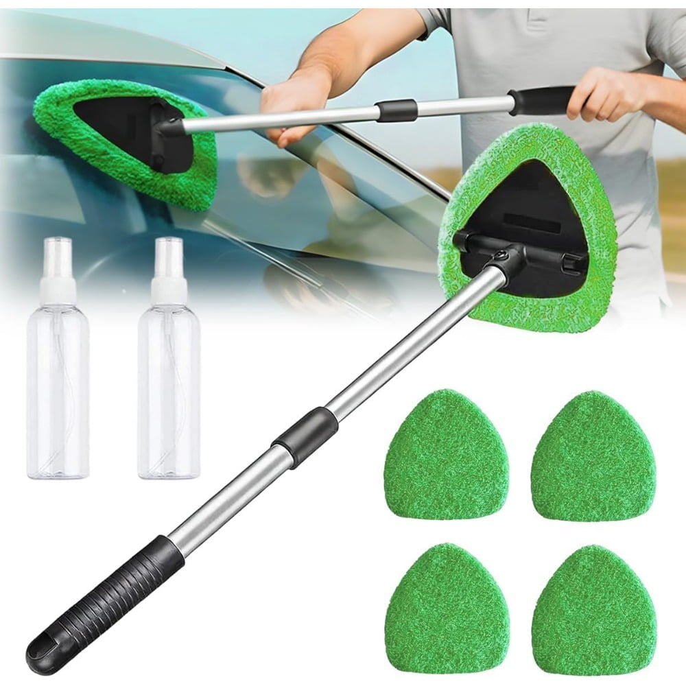 Car Windshield Cleaning Tool Set, Interior Exterior Auto Glass Cleaner ...