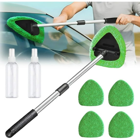 Car Windshield Cleaning Tool Set, Interior Exterior Auto Glass Cleaner ...