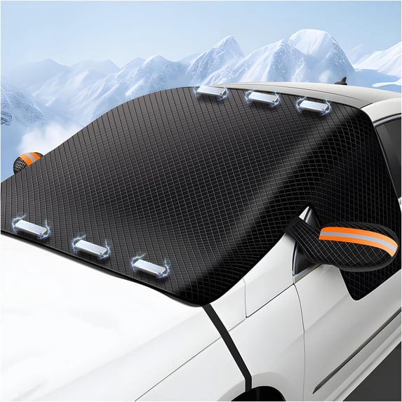 Car Windshield Cover for Ice and Snow, Magnetic Windshield Snow ...