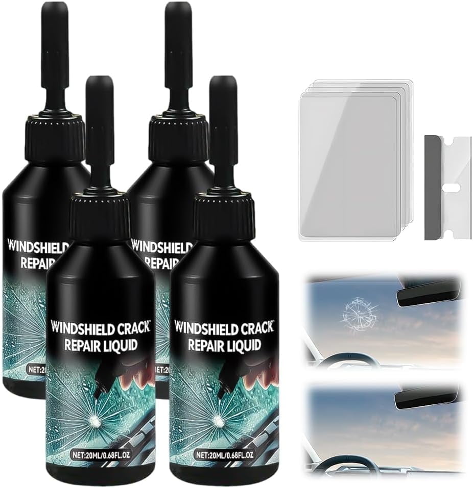 Car Windshield Crack Repair Kit, 2025 Upgraded Glass Repair Liquid Glue ...