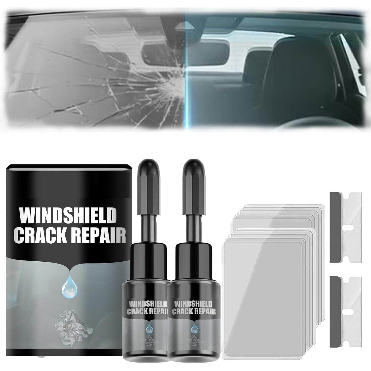 Car Windshield Crack Repair Kit, 2026 Latest Upgraded Glass Crack ...