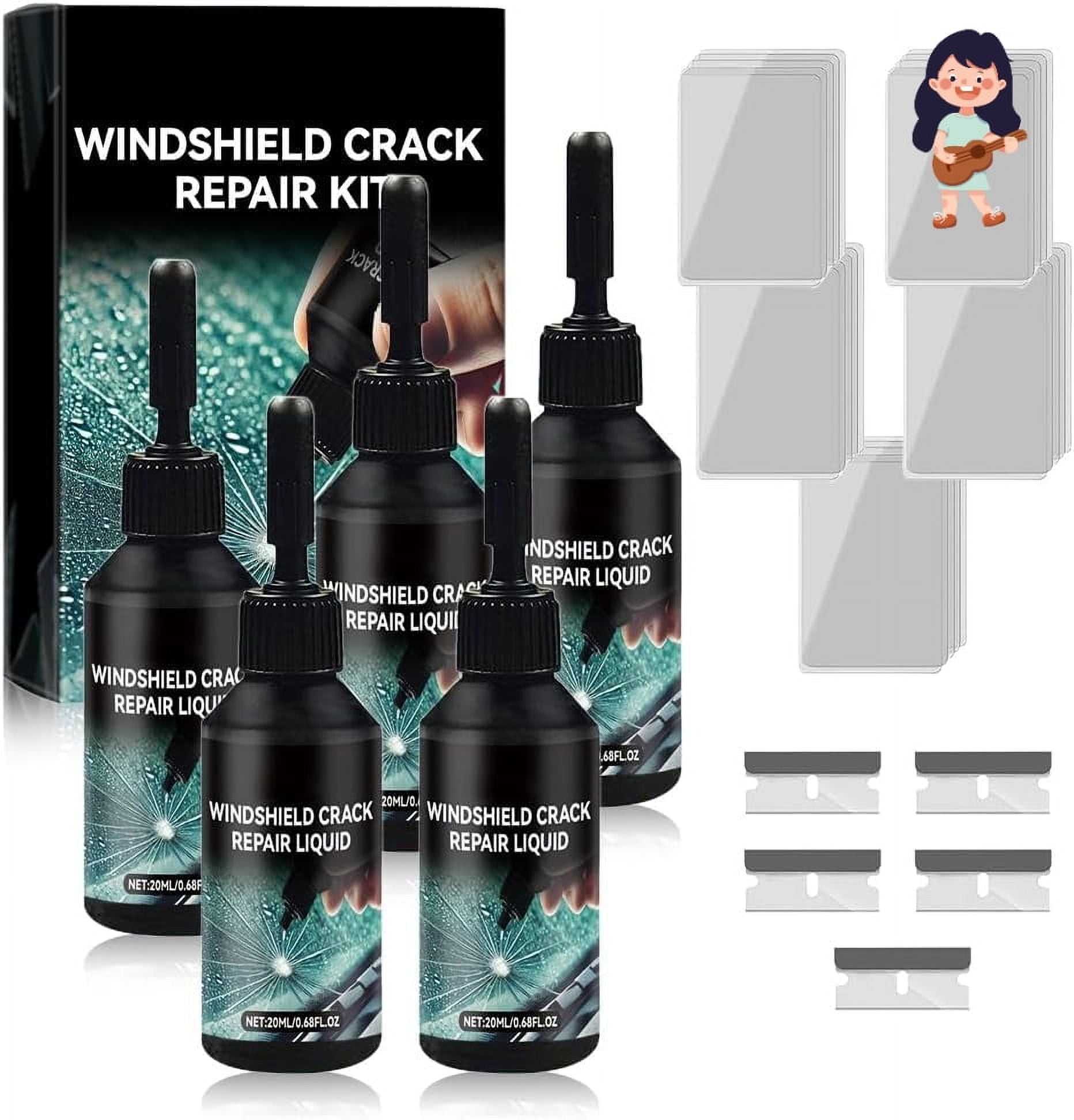 Car Windshield Crack Repair Kit, Upgrade Chipped Windshield Filler ...