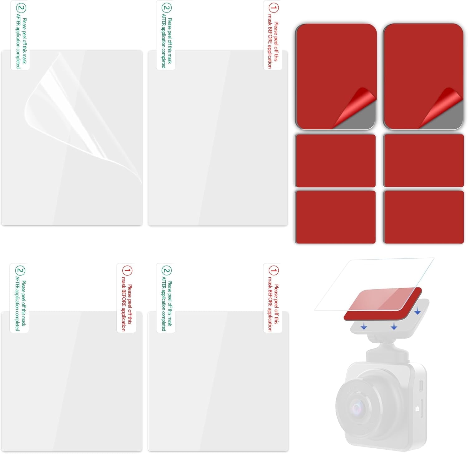 Car Windshield Electrostatic Film and Double-Sided Sticker Adhesive Pad ...