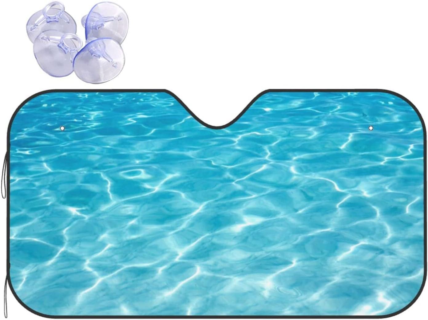 Car Windshield Funny Sun Shade Foldable UV Ray Seawater Wave Sun Visor ...