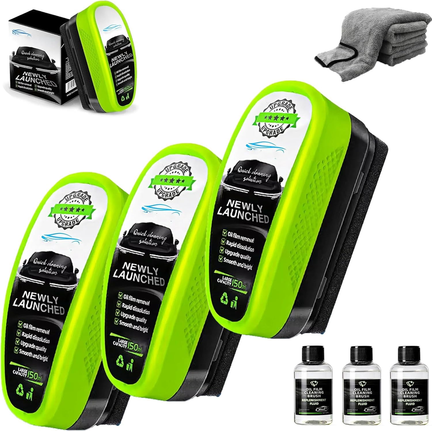 Car Windshield Glass Cleaner, 2026 Upgraded Instantly Removes Oil Film ...