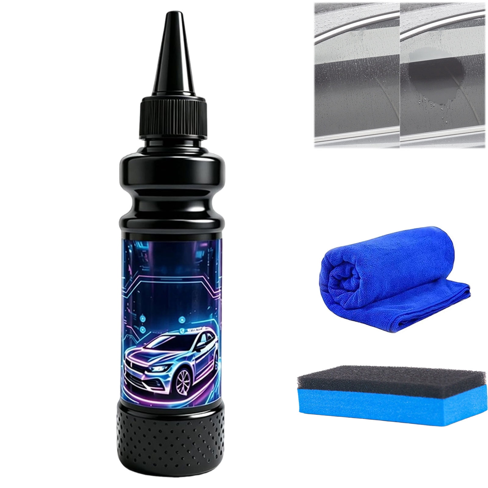 Car Windshield Oil Film Remover Cream with Sponge, Glass Emulsion ...