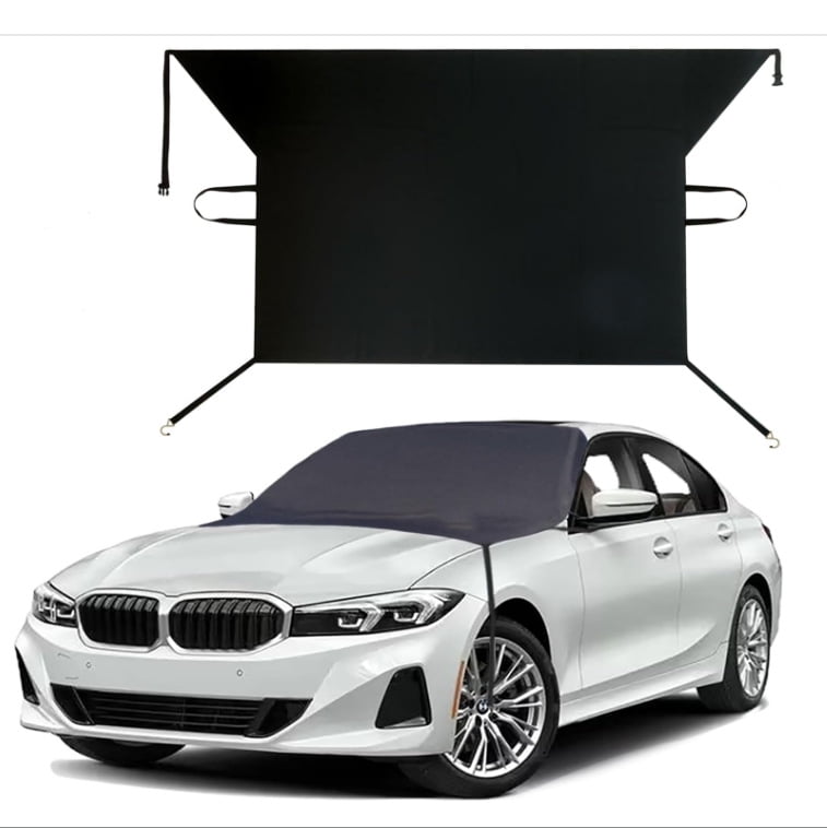 Car Windshield Snow Cover Front and Rear Bundle | Upgraded 600D Oxford ...