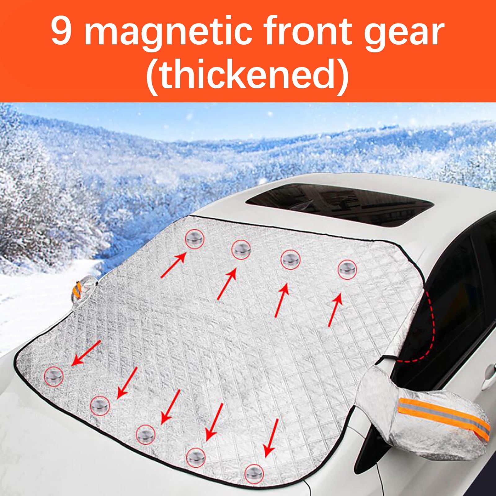 Car Windshield Snow Cover for Snow,Ice,Frost,Sunlight,Large Magnetic ...