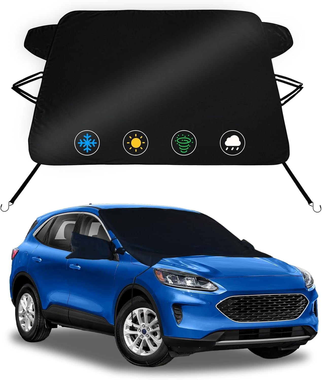Car Windshield Snow Ice Cover 2 Layers Protection for 2020-2026 Ford ...