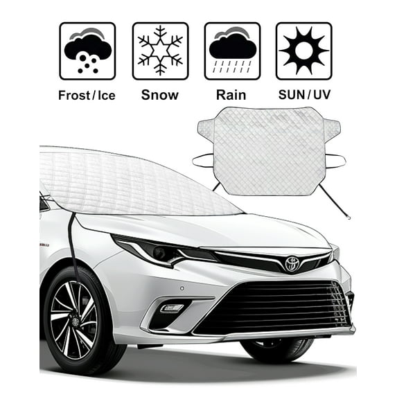 Car Windshield Snow Ice Cover with 3 Layers Protection, Windshield Snow ...
