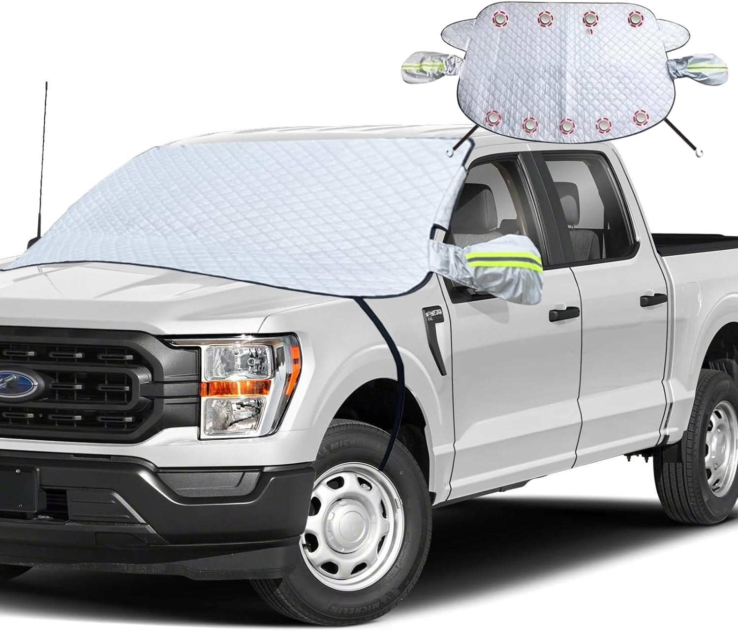 Car Windshield Snow Ice Cover with Side Mirror and Hook,Magnetic ...