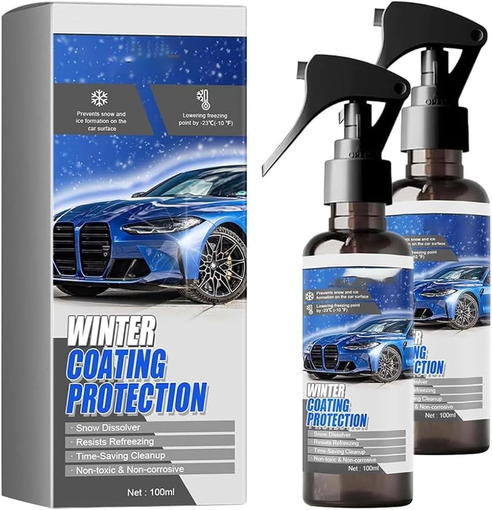 Car Windshield Snow Melting Coating Spray, 2PCS De-Icer Spray for Fast ...